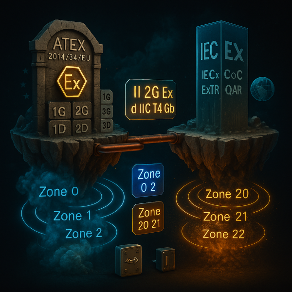 ATEX vs IECEx vs NEC: Zones, Markings, and Compliance
